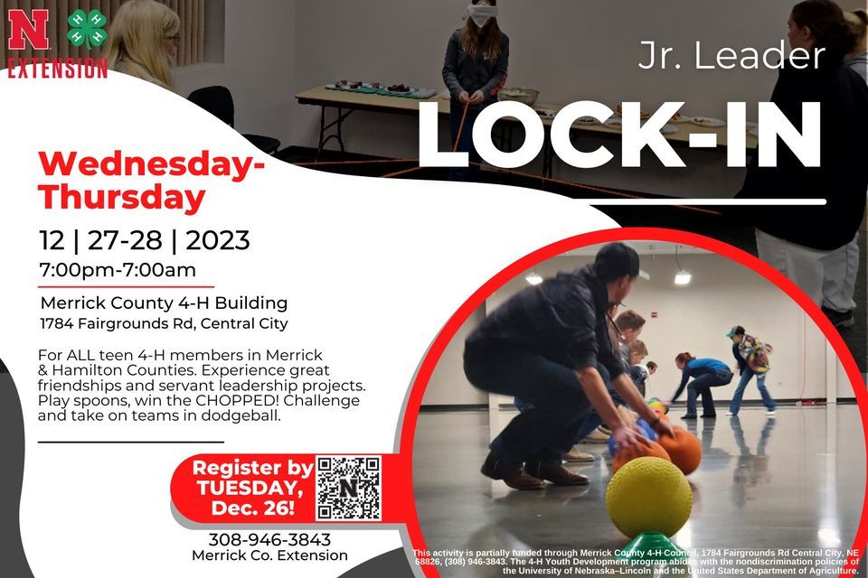 2023 Jr. Leader Lock-In, Merrick County 4-H,Nebraska (UNL Extension), Central City, December 27 ...