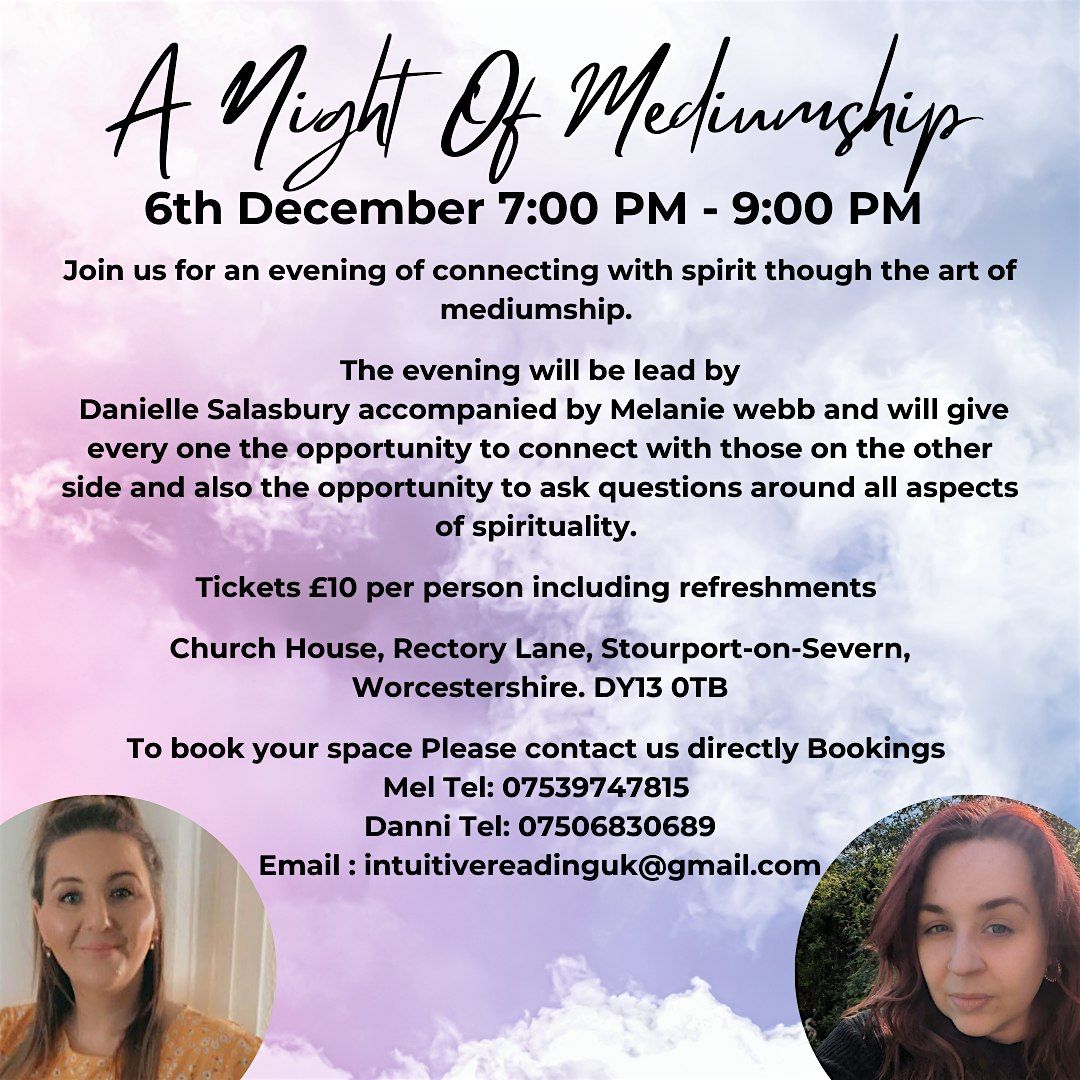 A Night Of Mediumship, Church House, Areley Kings, Stourport-on-Severn ...