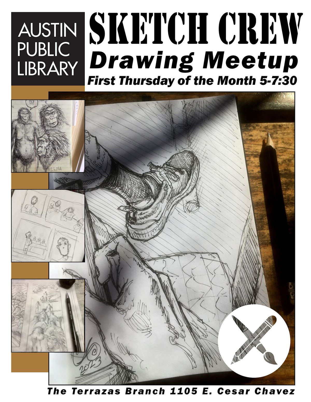 Sketch Crew, Terrazas Branch, Austin Public Library, 5 October 2023 ...