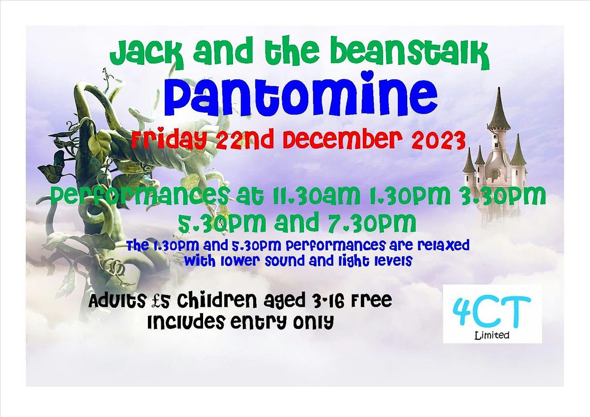 JACK AND THE BEANSTALK - PANTOMINE - RELAXED PERFORMANCE, North West ...