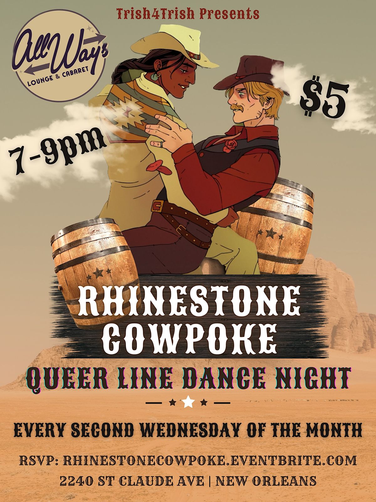 Rhinestone Cowpoke - Queer Line Dance Night, The AllWays Lounge ...