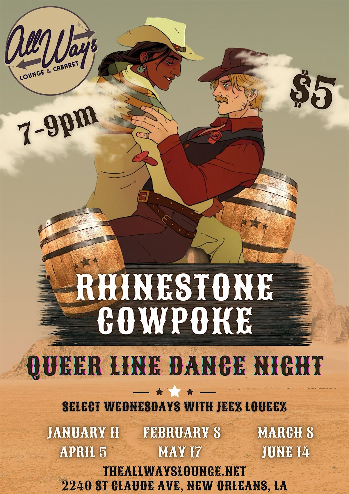 Rhinestone Cowpoke - Queer Line Dance Night, The AllWays Lounge ...