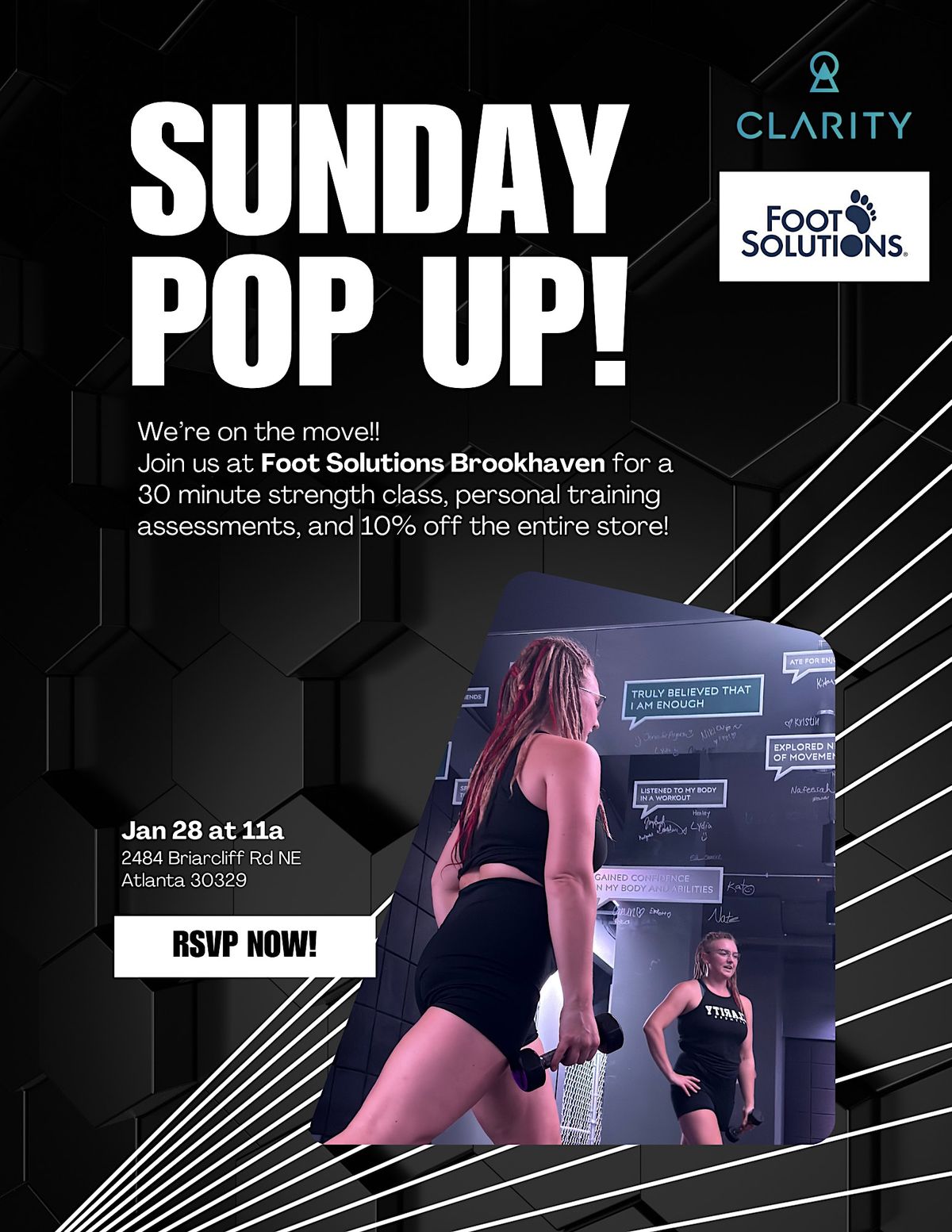 Clarity Fitness Pop Up Class at Foot Solutions Brookhaven, Foot ...