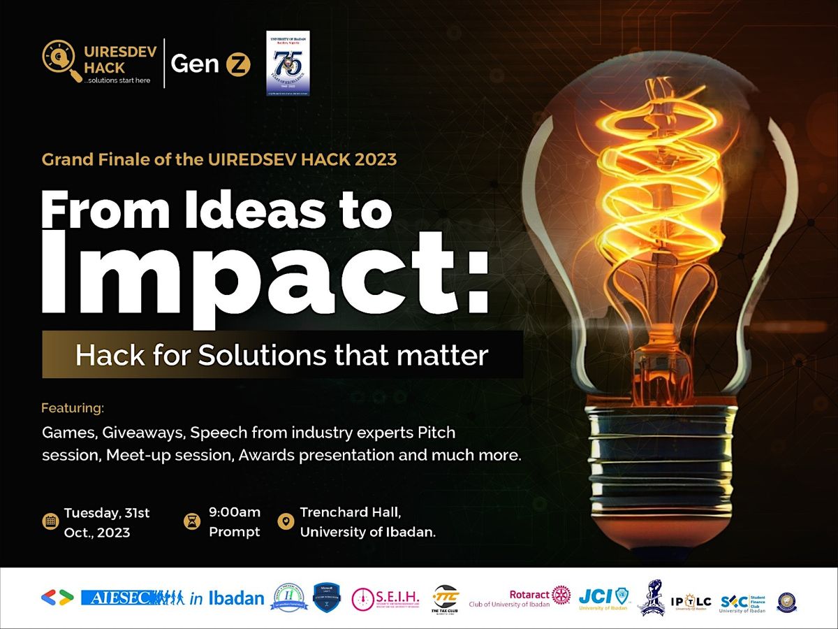 UI RESDEV-Gen Z Hackathon Grand Finale, Trenchard Hall UI Ibadan, 31 ...