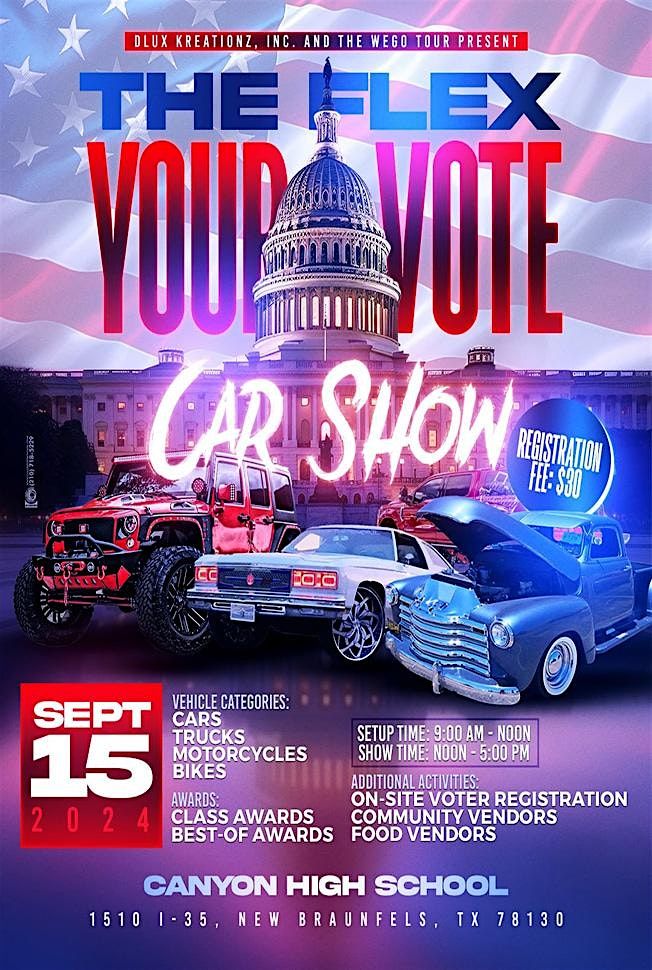 Flex Your Vote Car Show, Canyon High School, New Braunfels, 15 ...