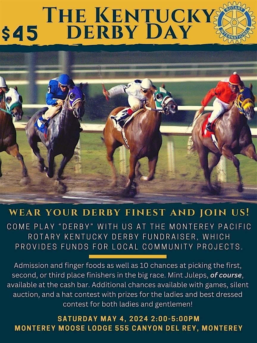 Kentucky Derby, Moose Lodge Del Rey Oaks, 4 May 2024 | AllEvents