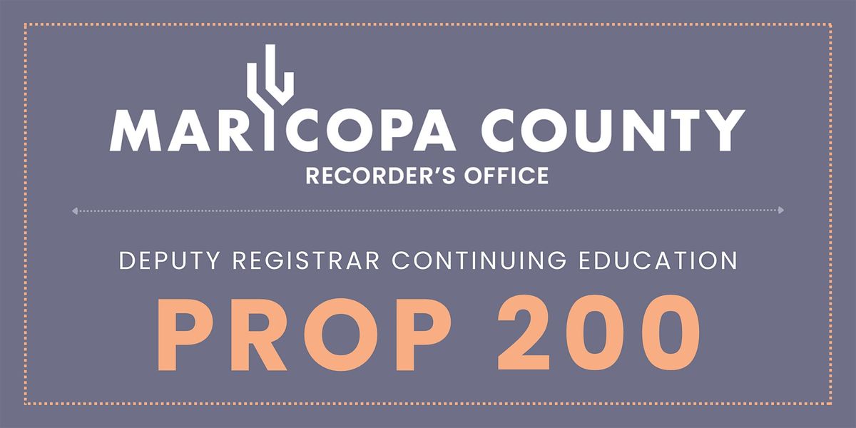 DR Continuing Education: Prop 200, May 23 2024 | Online Event | AllEvents