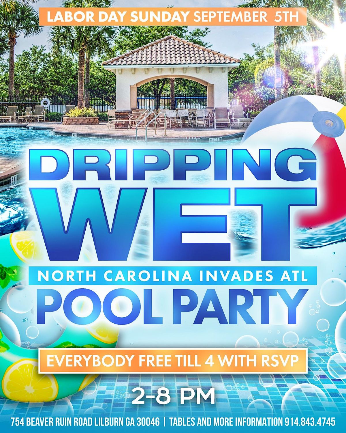 Soaked 4th annual pool party! NY, NJ, NC, ATl, 754 Beaver Ruin Rd ...