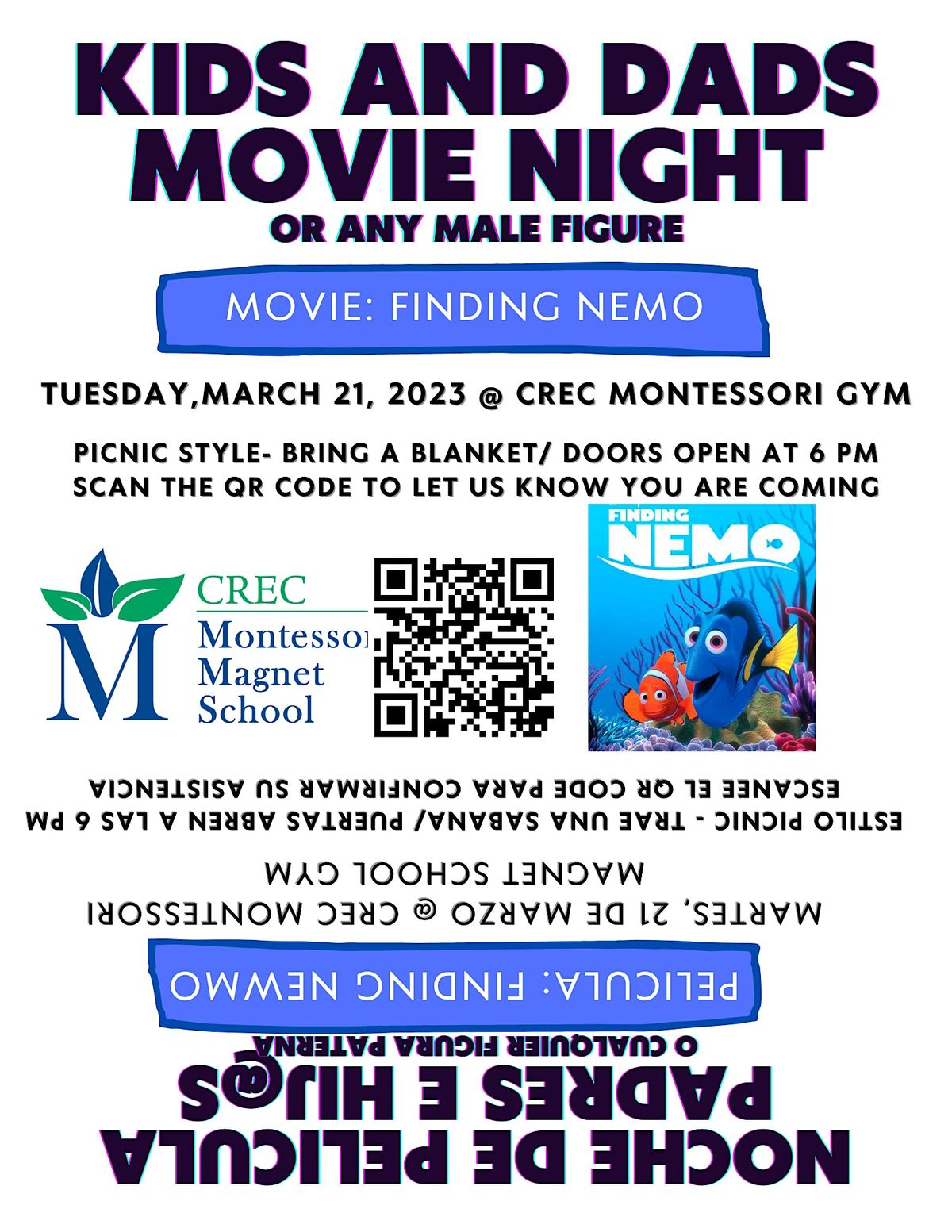Finding Nemo--Kids and Dads Movie Night, Montessori Magnet School ...