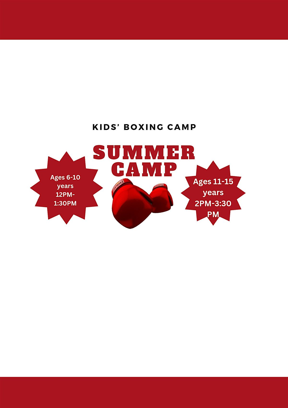 August Kids Summer Boxing Week Ages 6-10, Lion and Lamb Fitness ...