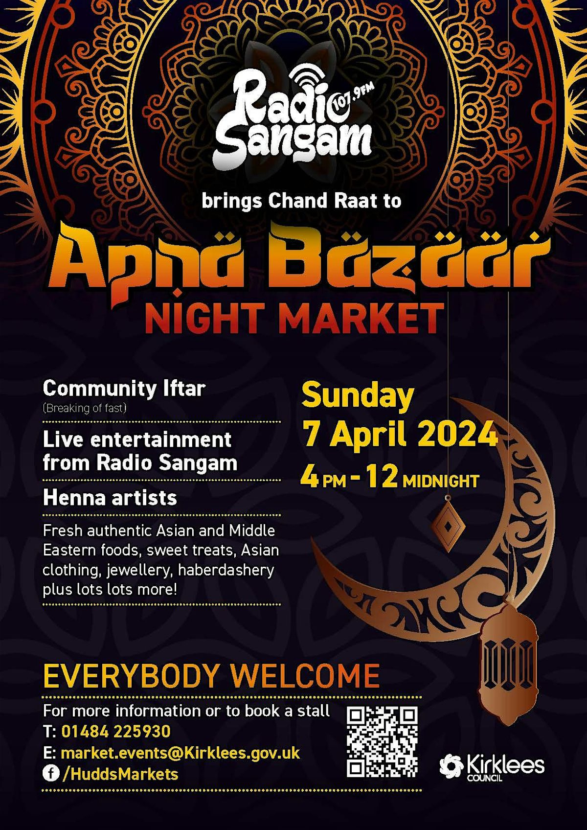 Radio Sangam Chand Raat, Huddersfield Open Market, 7 April 2024 | AllEvents