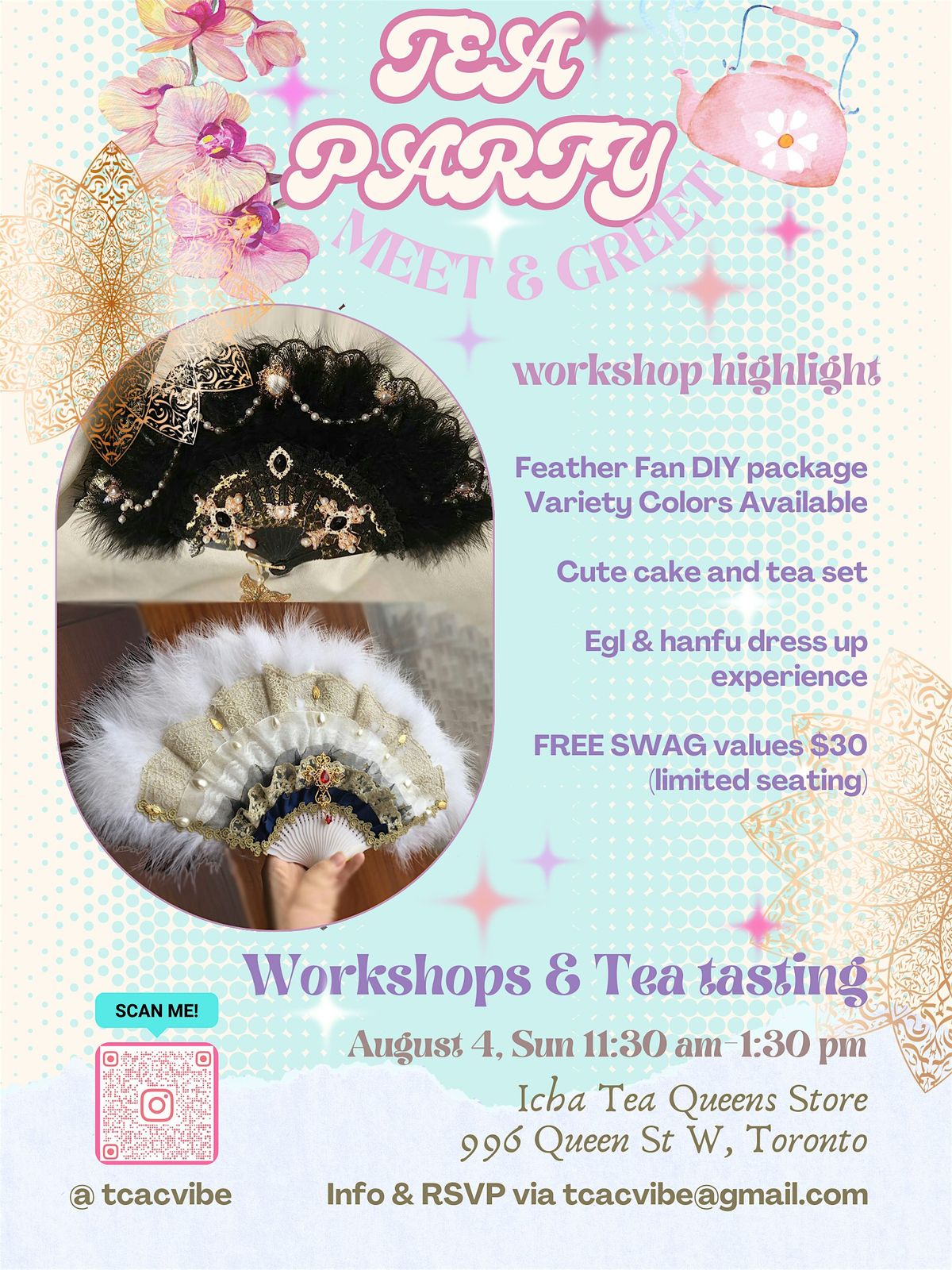 J-fashion and Hanfu Tea Party & Quill Fan Making Workshop, 996 Queen St ...