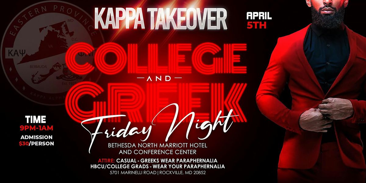 Kappa Takeover Presents: Eastern Regional Weekend!, Bethesda North ...