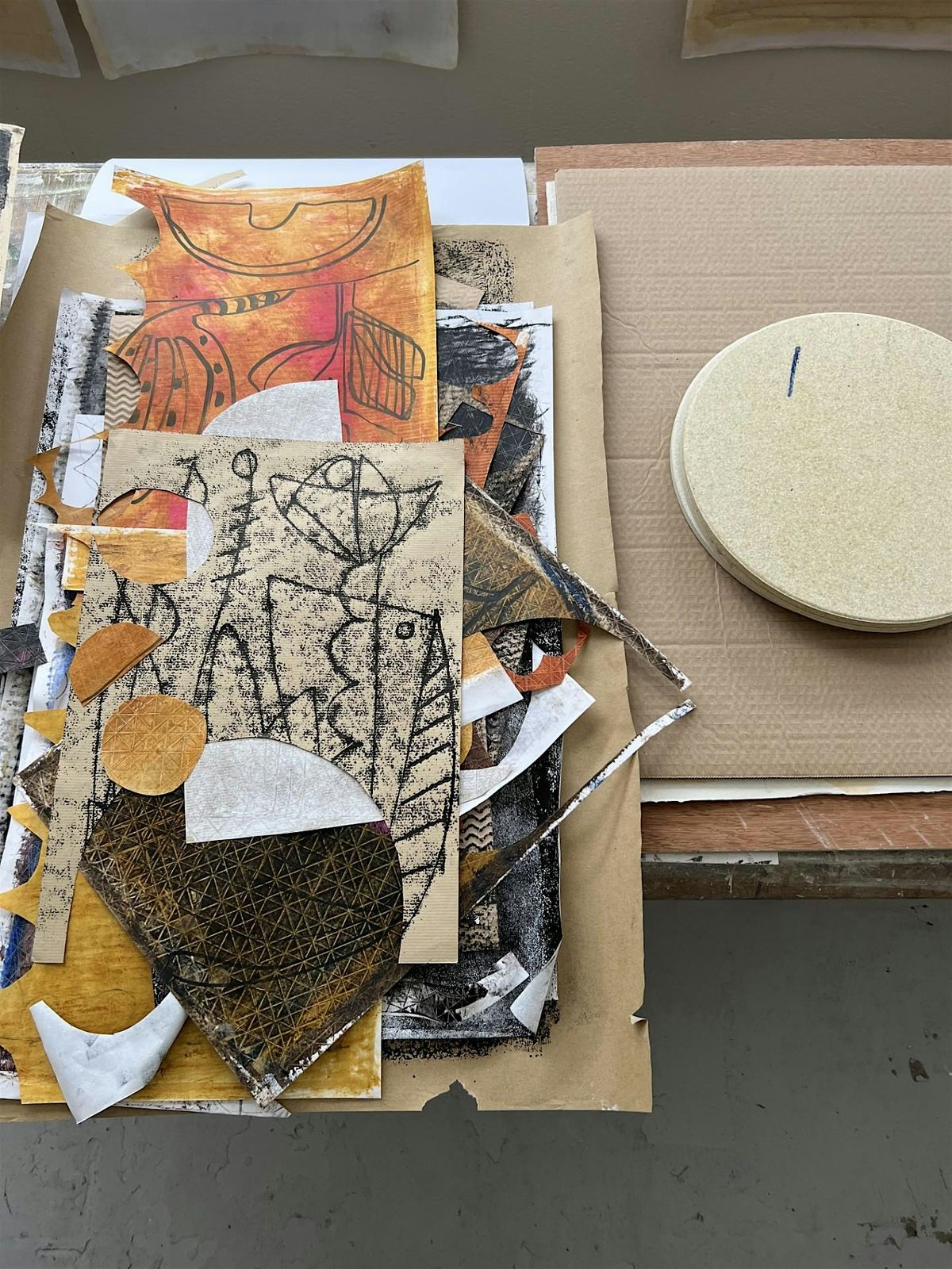 Drawing with scissors/creating collage artworks with Alacoque Davey ...