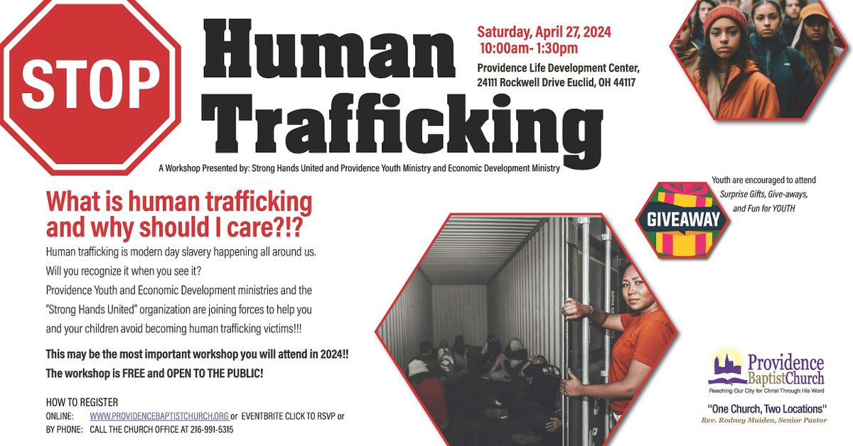 Free Human Trafficking Workshop 24111 Rockwell Dr Euclid 27 April