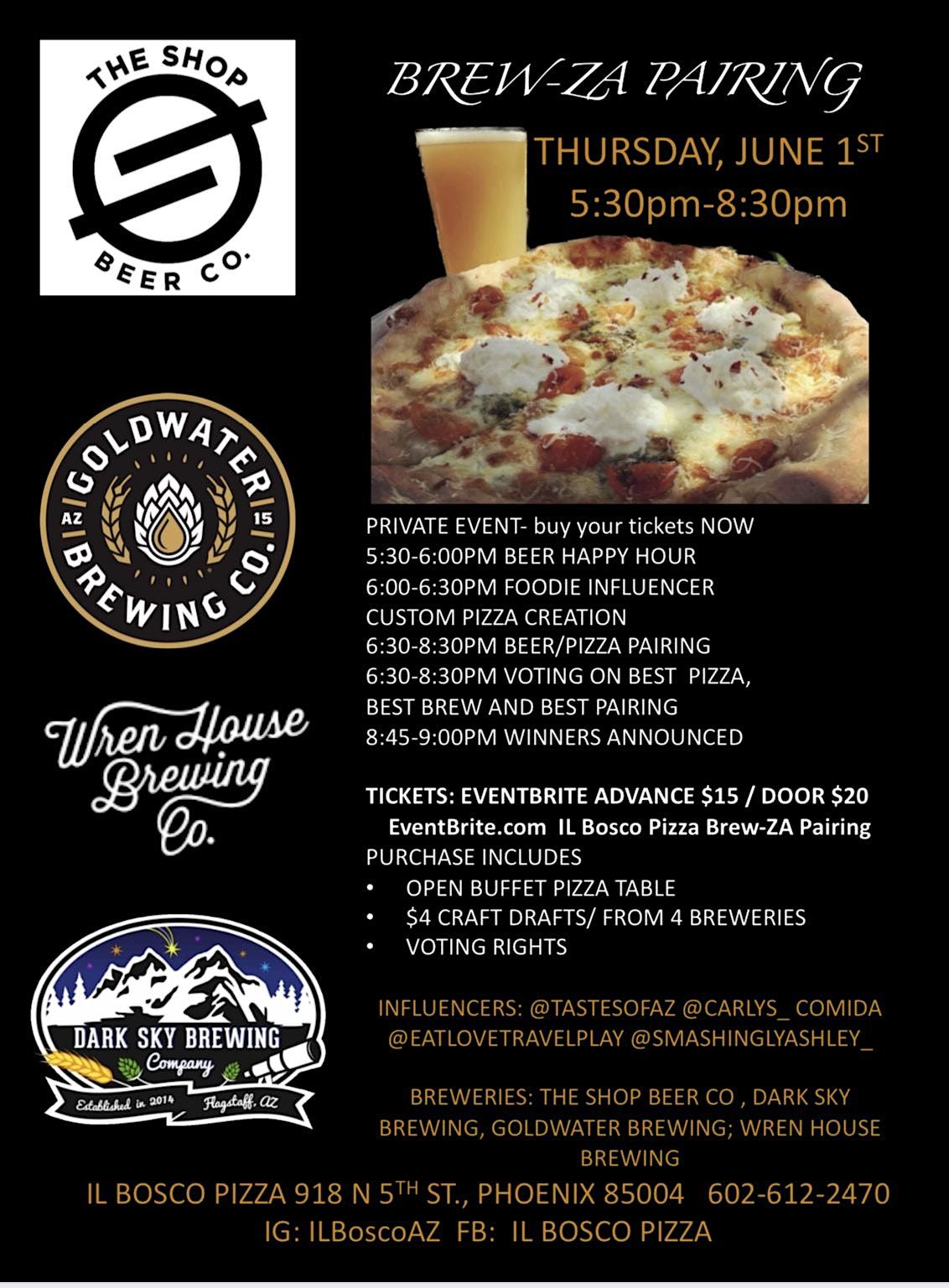 Il Bosco Pizza BREW-ZA Pairing, 918 N 5th St, Phoenix, 1 June 2023 ...