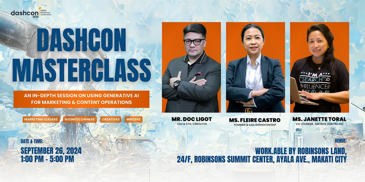 dashcon MasterClass: Generative AI for Marketing & Content Operations ...