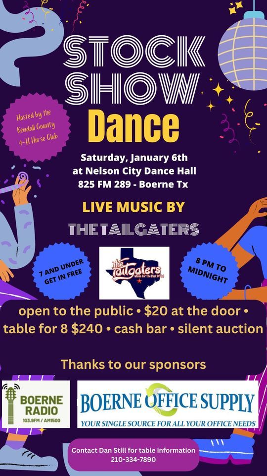 Public Dance Featuring The Tailgaters!, Nelson City Dance Hall, Boerne ...