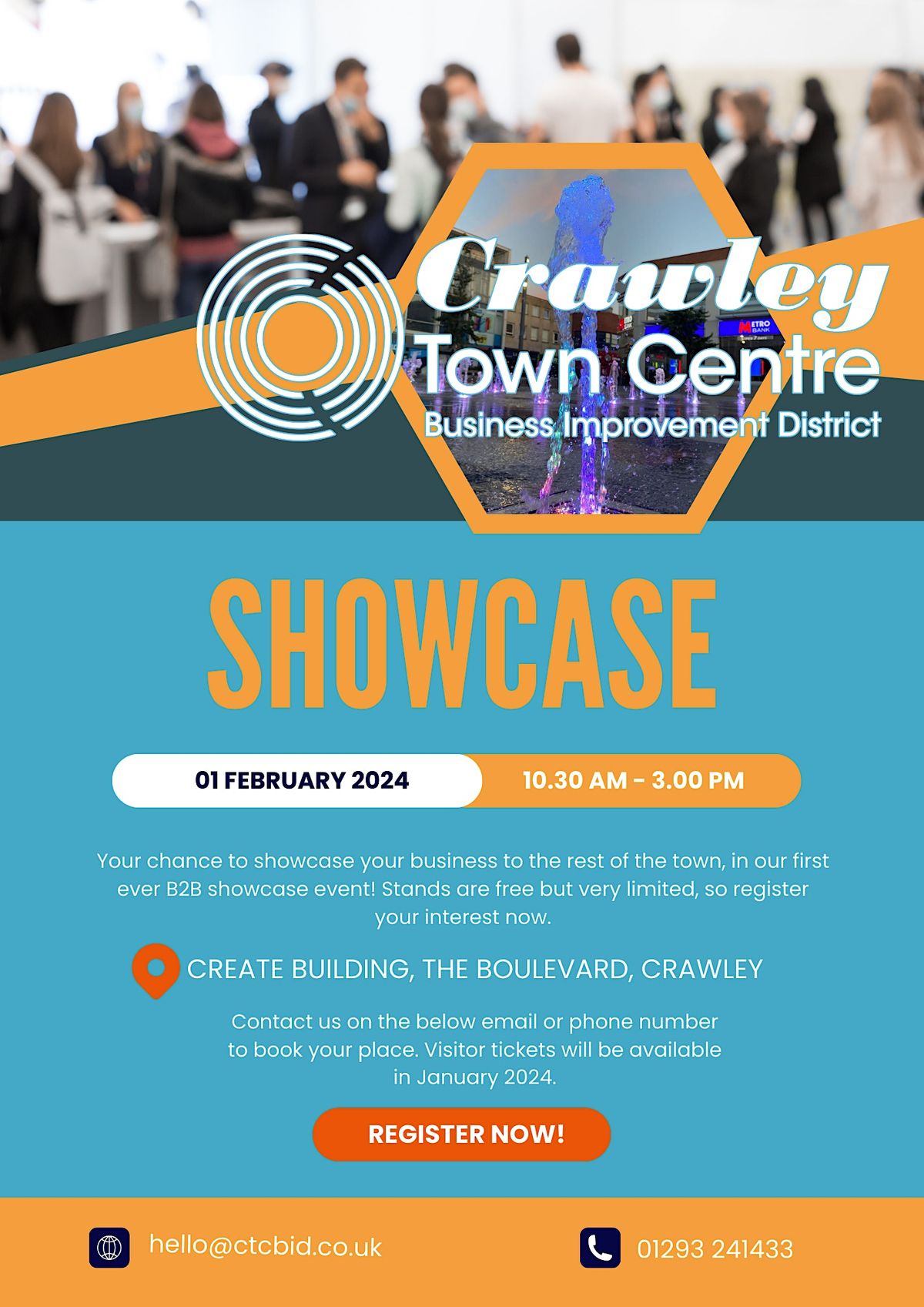 B2B Showcase Event, Town Hall Crawley, 1 February 2024 | AllEvents