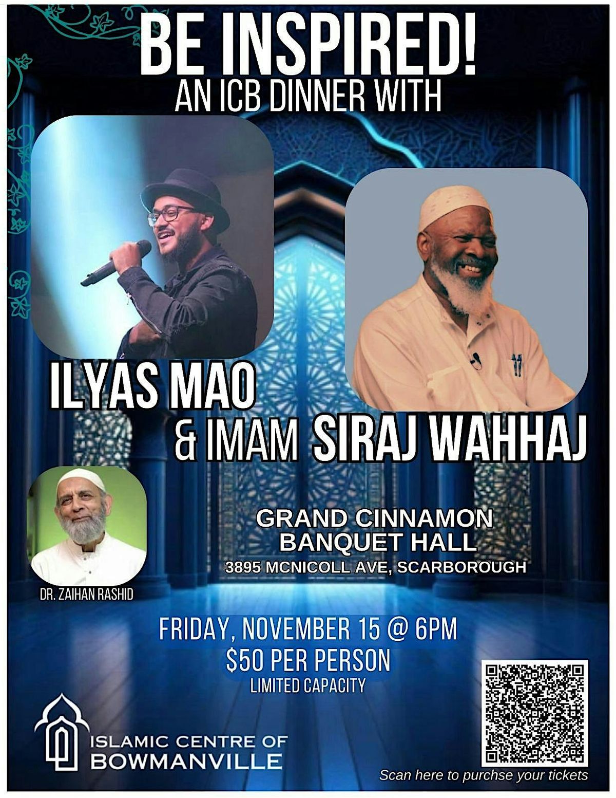 Be Inspired- An ICB Dinner with Ilyas Mao and Imam Siraj Wahaj, Grand ...