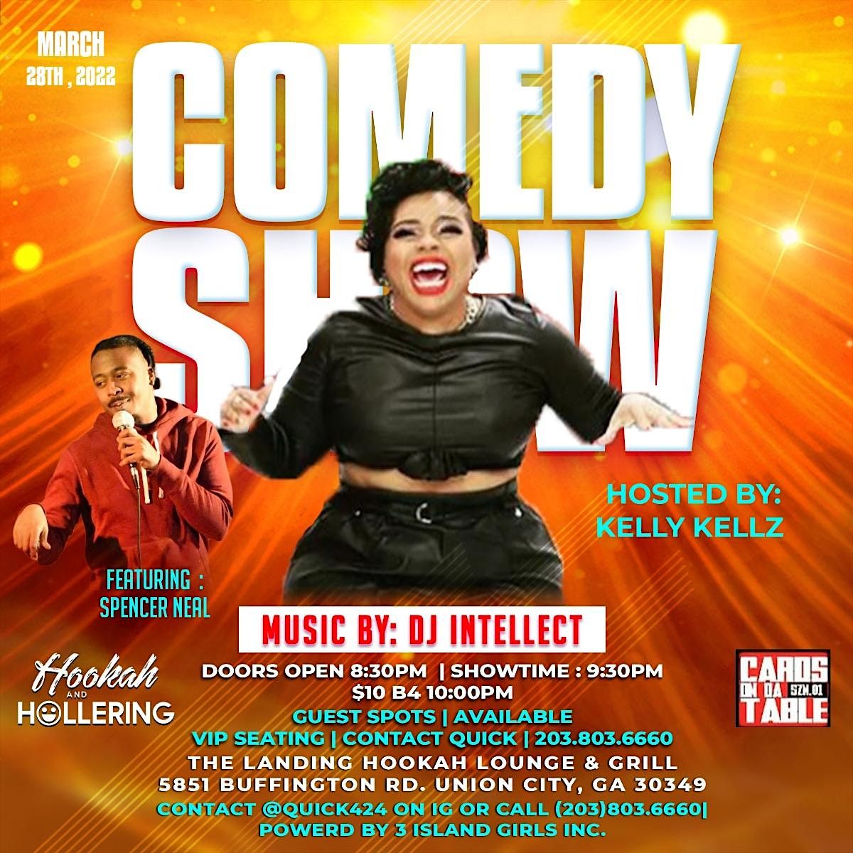 Kelly Kellz Presents Monday Night Comedy Show, Uptown Comedy Corner ...