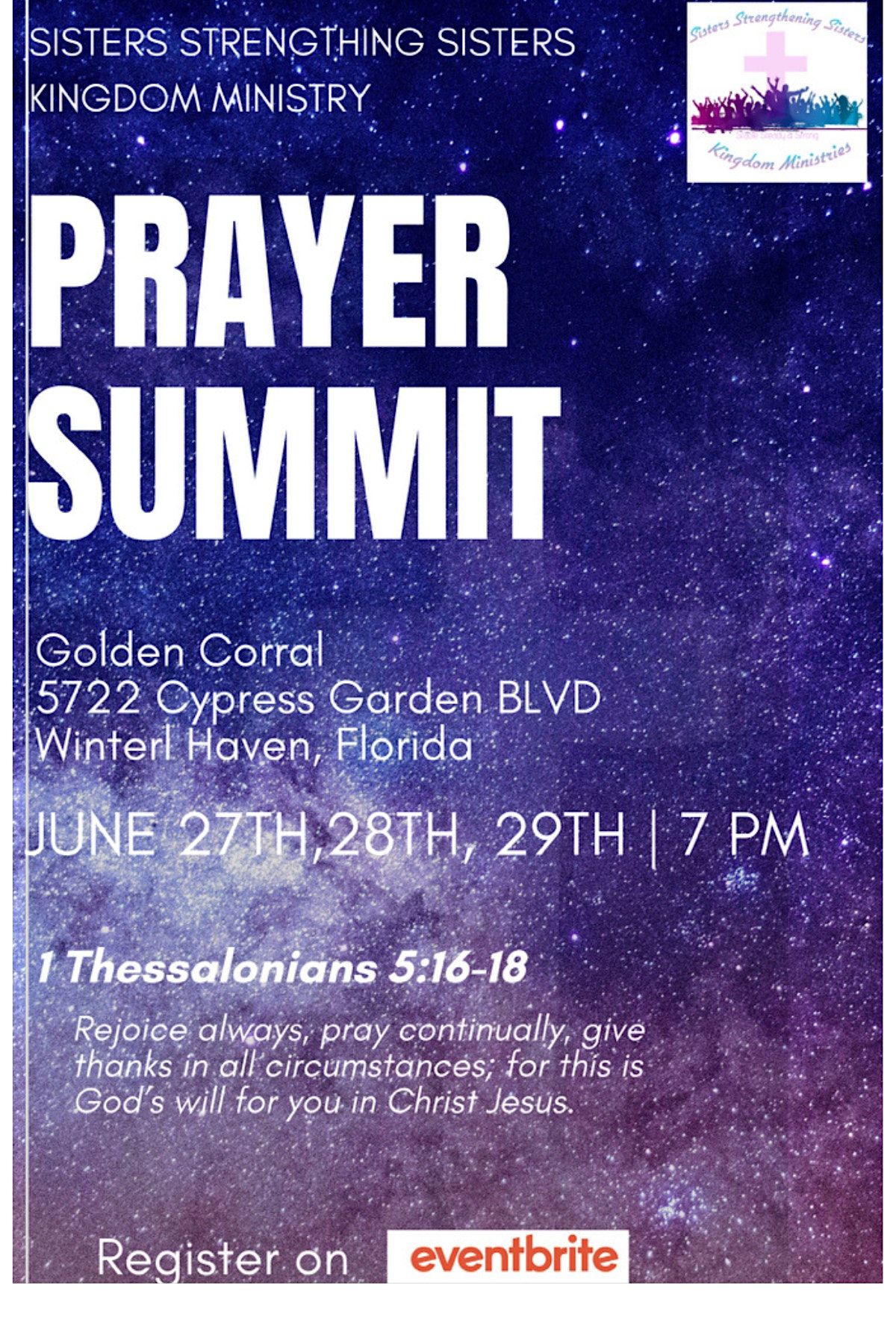 Prayer Summit Day1, Golden Corral, Winter Haven, 27 June 2024 | AllEvents
