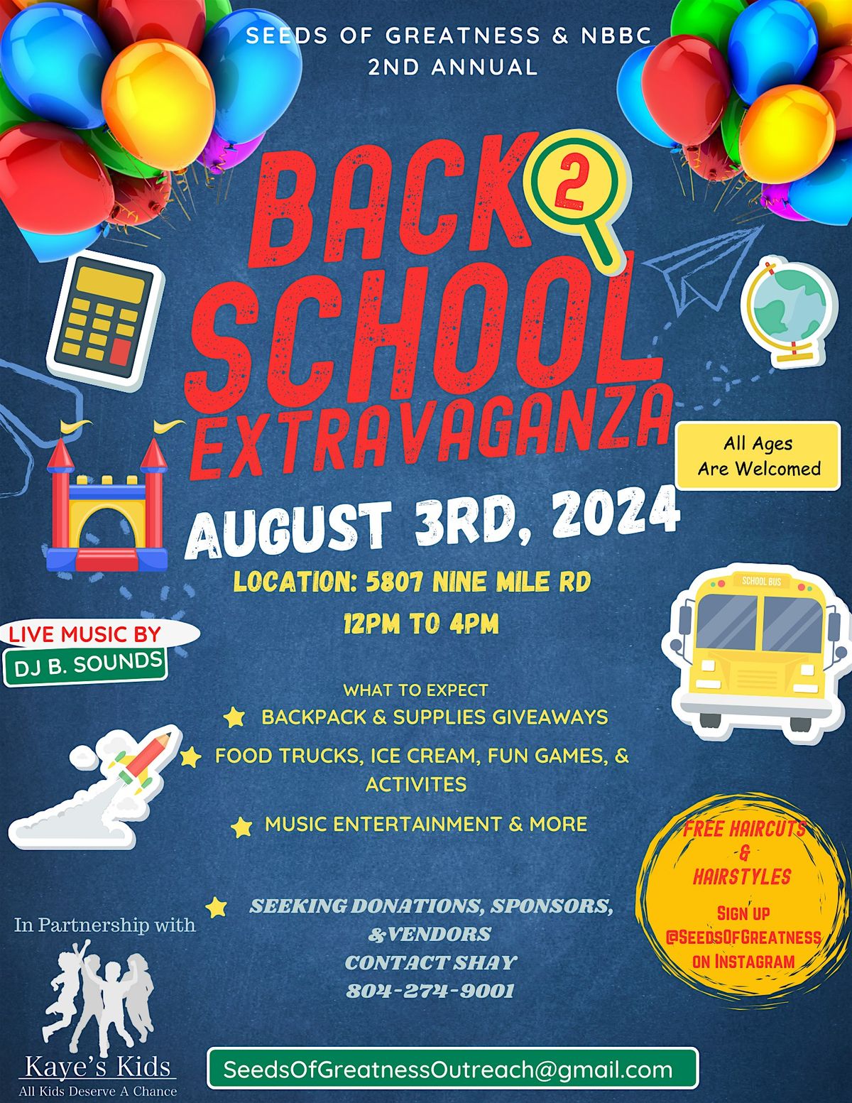 Back to School Extravaganza, 5807 Nine Mile Road, Richmond, VA, USA, 3 ...