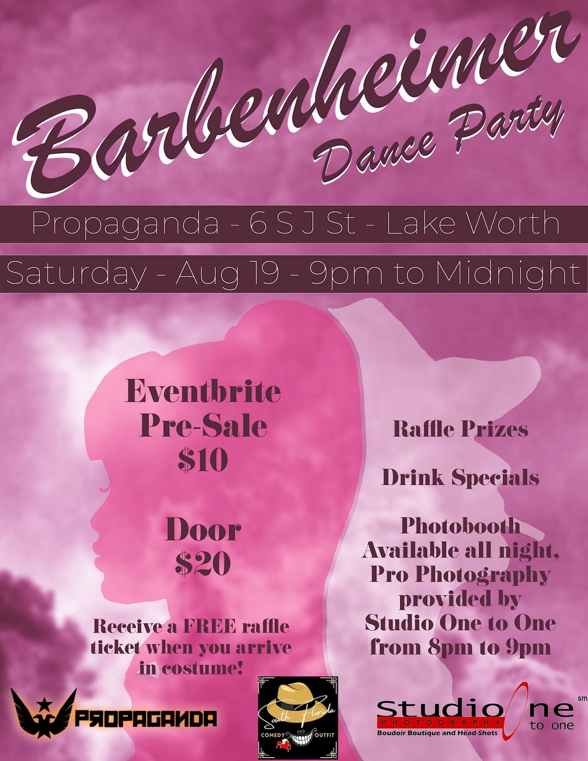 Barbenheimer Dance Party, Propaganda, Lake Worth, 19 August to 20 ...