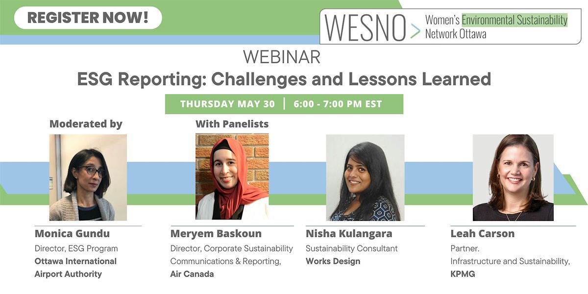 ESG Reporting: Challenges and Lessons Learned, May 30 2024 | Online Event | AllEvents.in