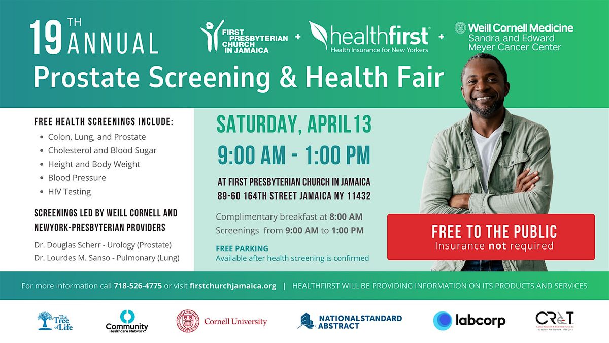 19th ANNUAL Prostate Screening & Health Fair, First Presbyterian Church ...