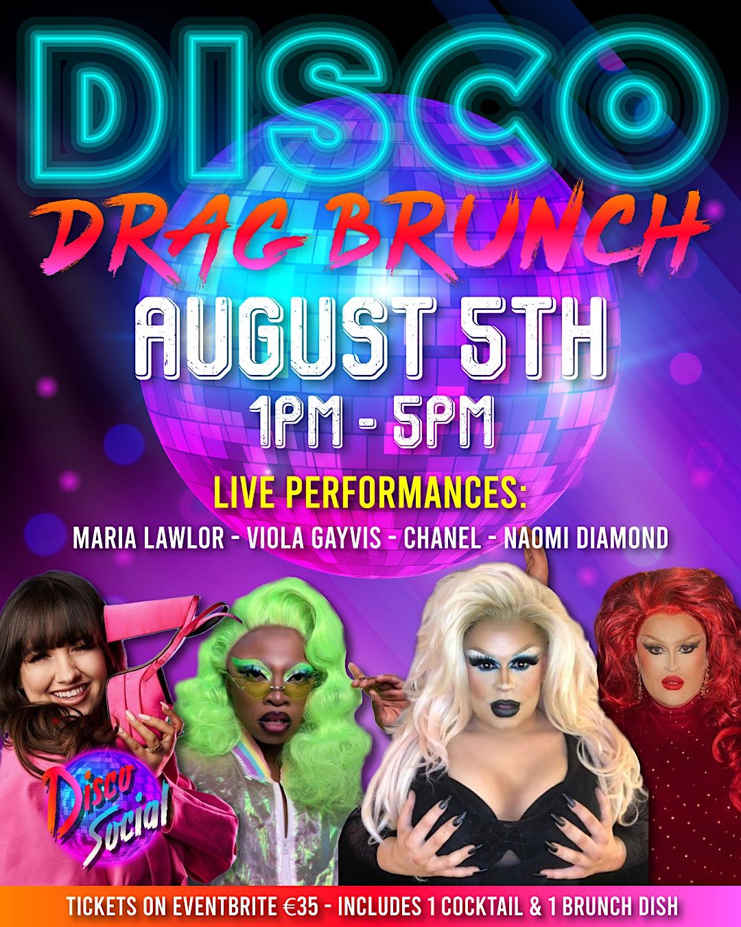 Disco Drag Brunch - Disco Drag Queens with DJ Maria Lawlor, The Well ...
