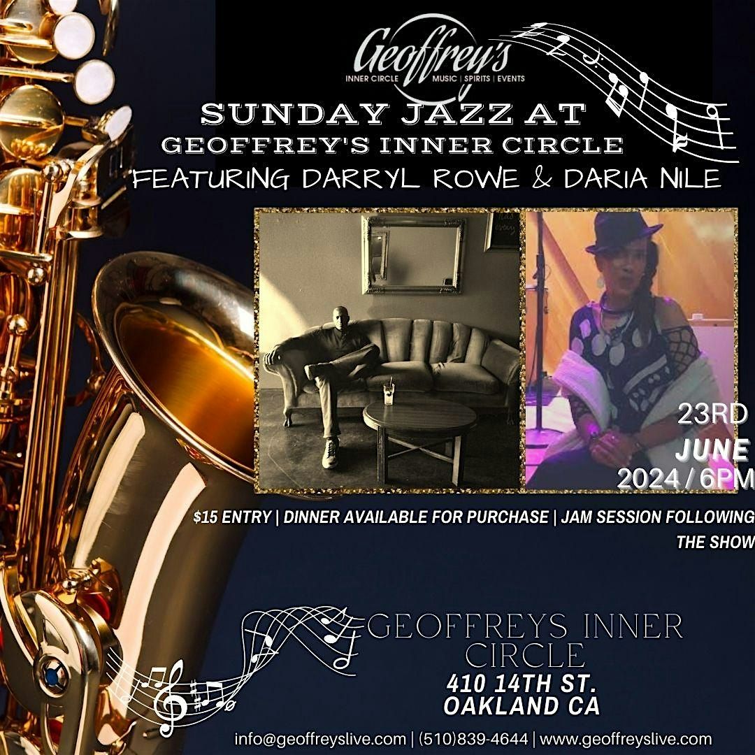 Live Jazz @ Geoffreys Inner Circle ~ Darryl Rowe & Daria Nile 6/23/24 ...
