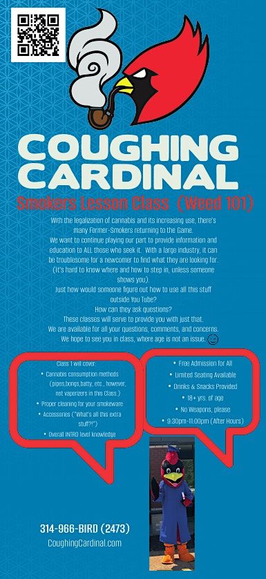Coughing Cardinal Smokers Lesson Class, Coughing Cardinal, Des Peres ...