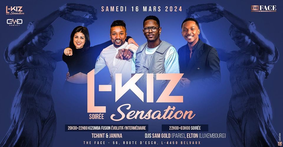 L-KIZ SENSATION PARTY , The Face Bar Lux, Differdange, 16 March to 17 ...