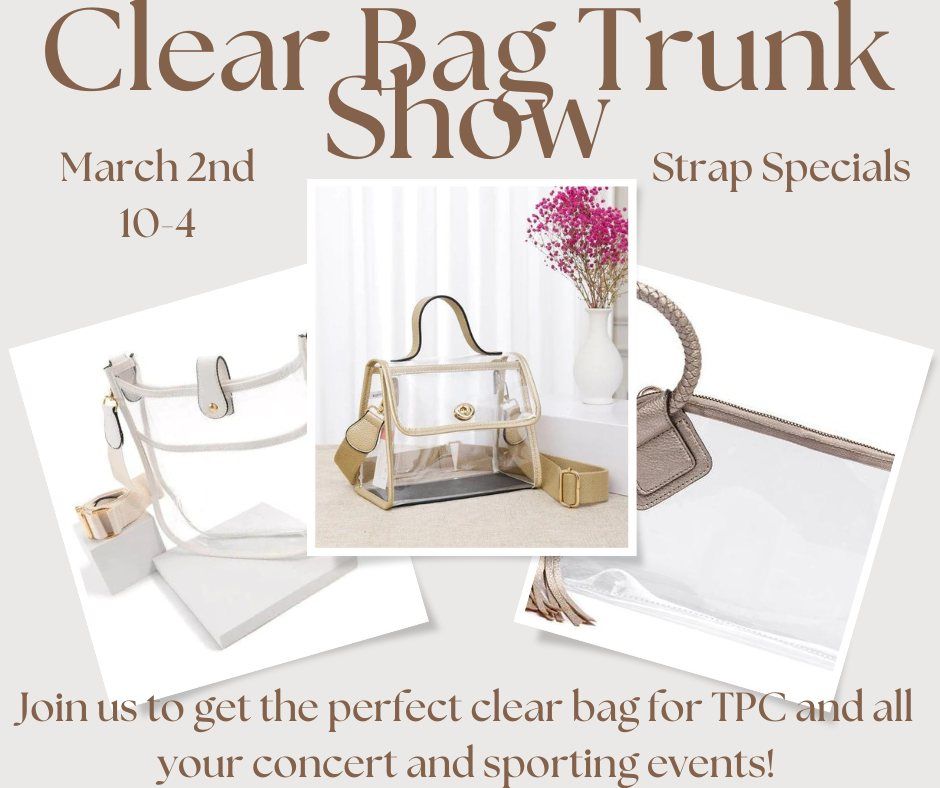 Clear Bag Trunk Show (just in time for TPC), Scout & Molly's ...