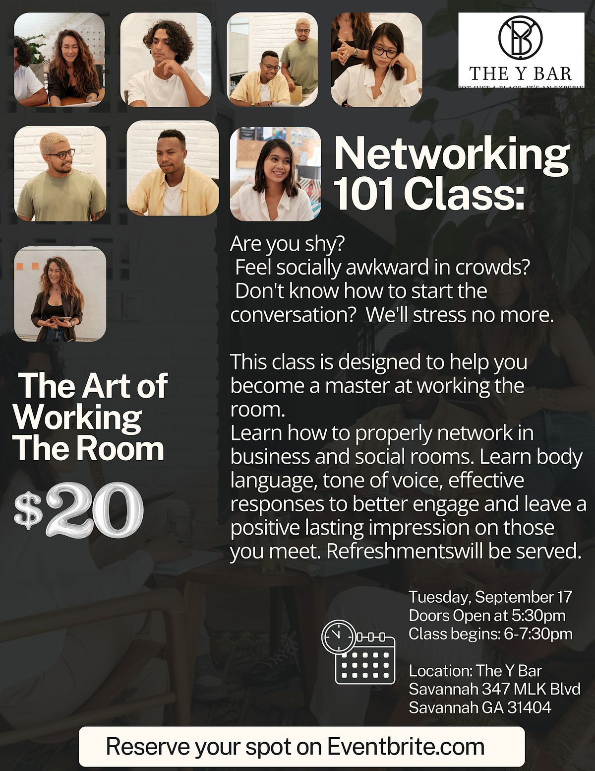 The Y Bar Presents: Networking 101 Class, The Y Bar Savannah, 17 ...