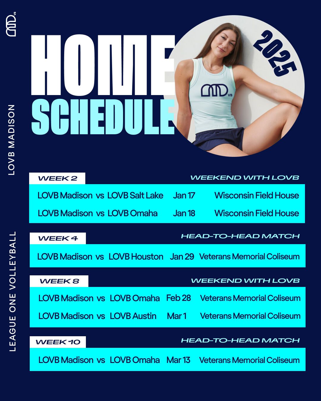 LOVB Austin Volleyball vs. LOVB Madison Volleyball, Strahan Arena at ...