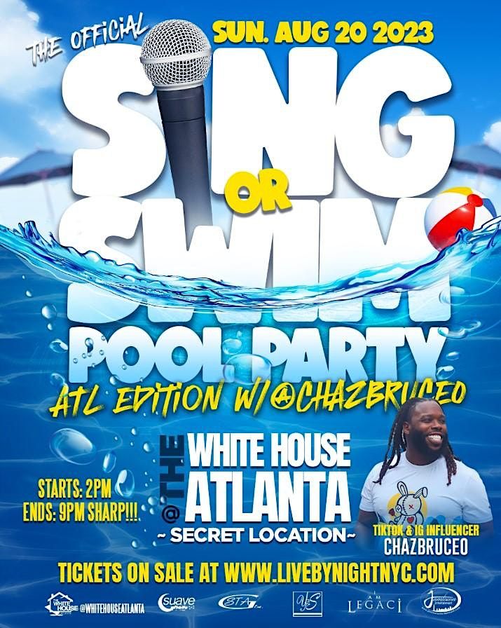 THE ATLANTA SING OR SWIM VIRAL POOL PARTY w/ Content Creator CHAZ BRUCE ...