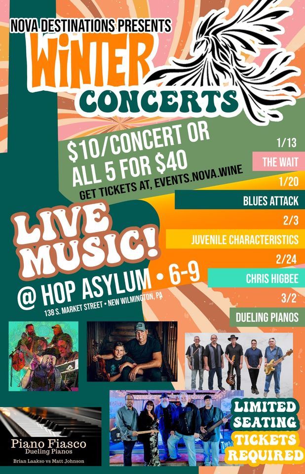 Blues Attack- Winter Concert Series, Hop Asylum, New Wilmington, 20 ...