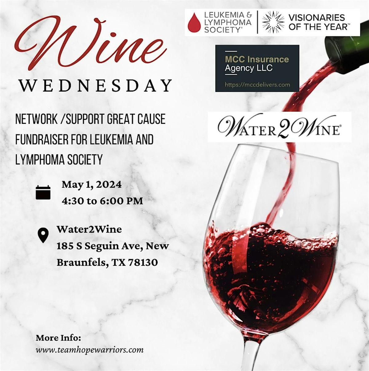 Network for a Cause - Wine Wednesday, Water 2 Wine, New Braunfels, 1 ...