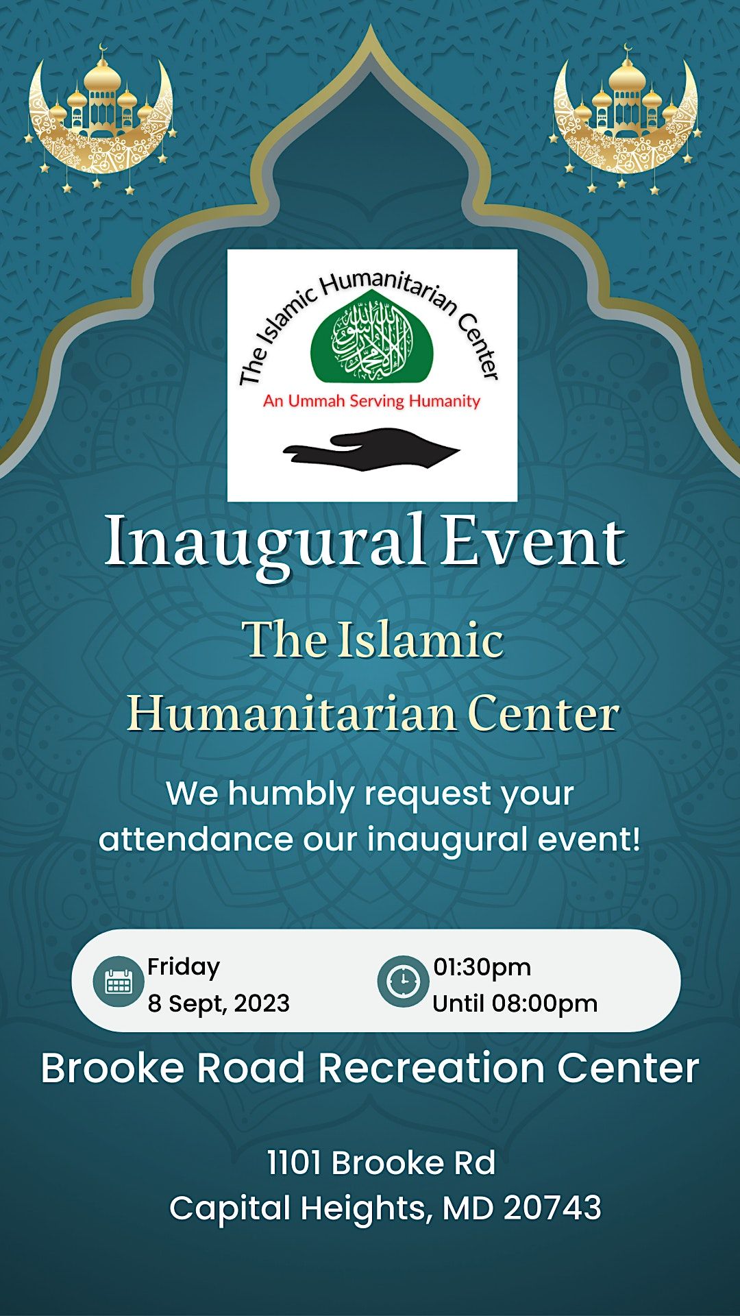 The Islamic Humanitarian Center - Inaugural Event, Brooke Road ...