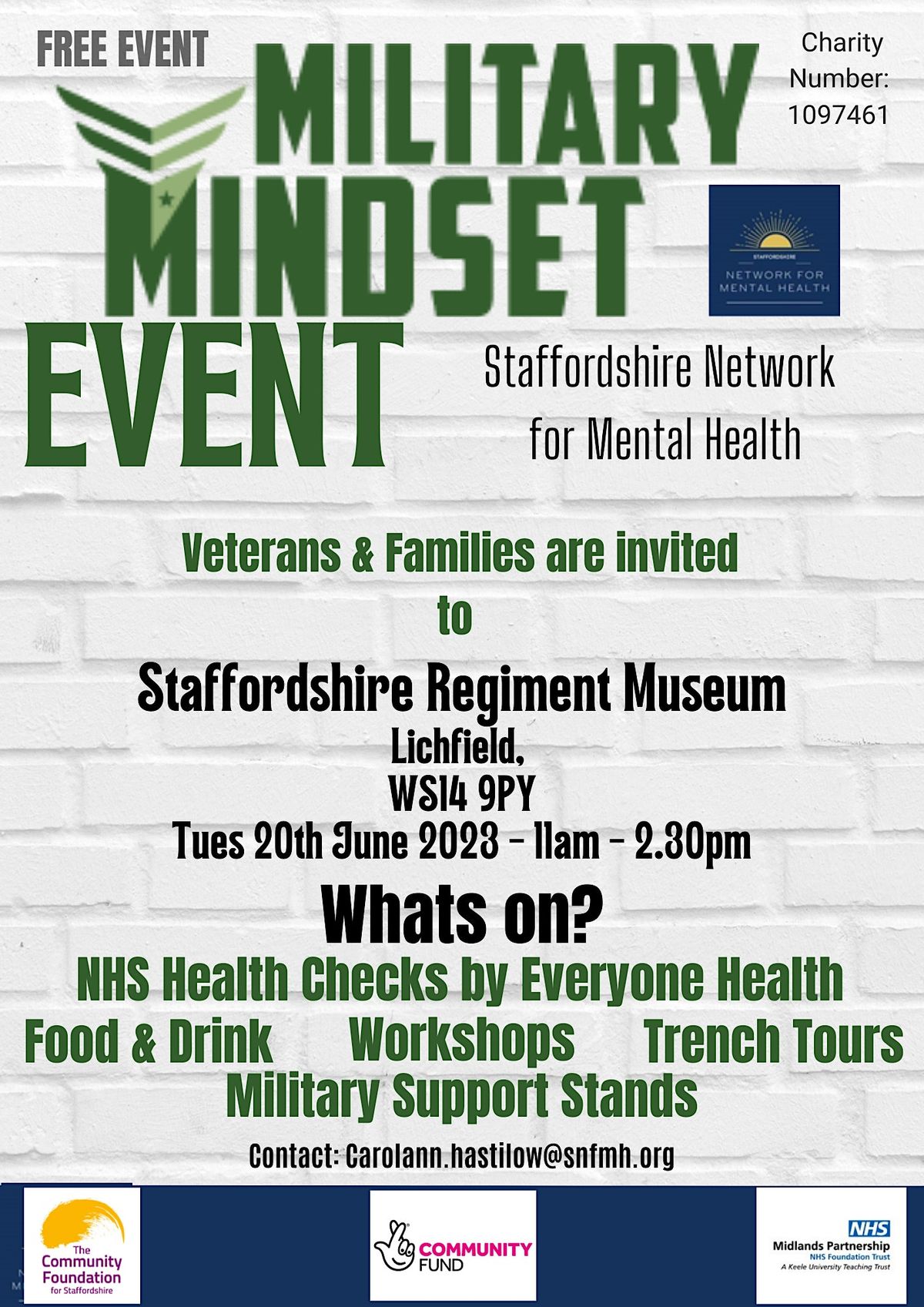 MILITARY MINDSET EVENT TO SUPPORT VETERANS AND FAMILY MEMBERS, The ...