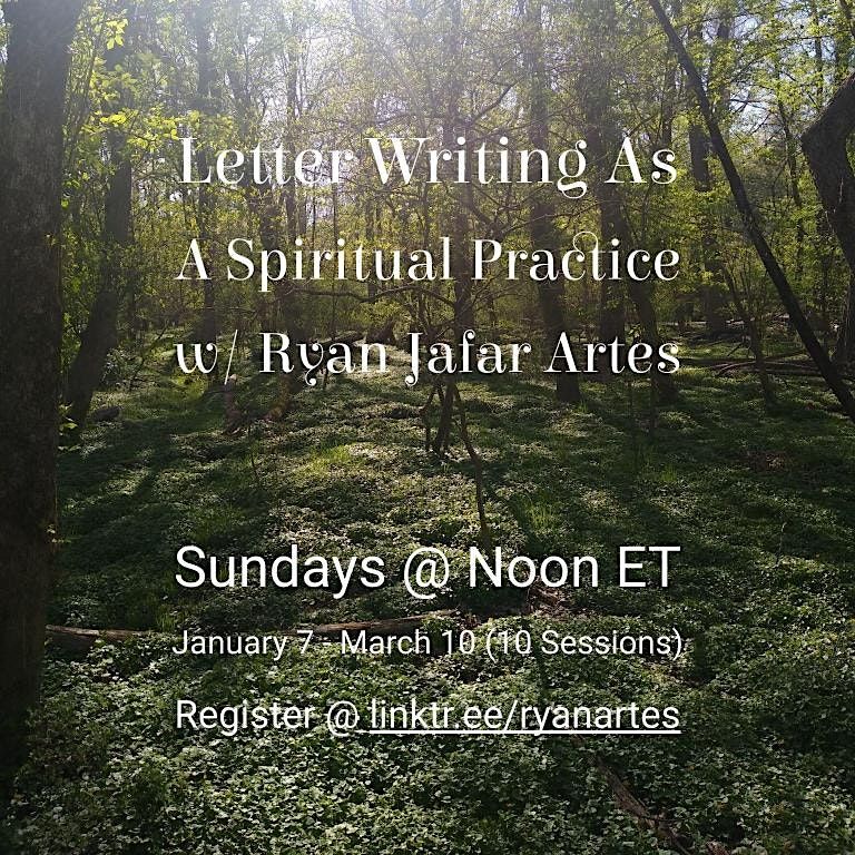 A letter writing workshop with Ryan Jafar Artes, January 7 to March 10 ...