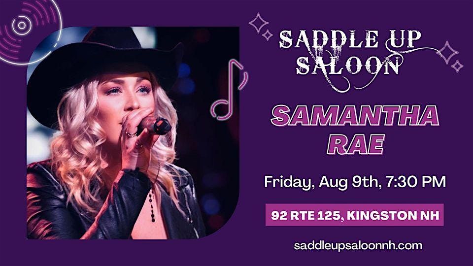 Samantha Rae Acoustic at Saddle Up Saloon, Saddle Up Saloon, Kingston ...
