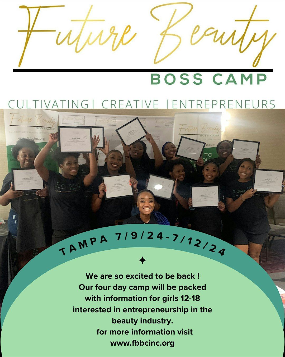 Tampa Future Beauty Boss Camp July 9th-July 12th, Glam Bella Academy ...