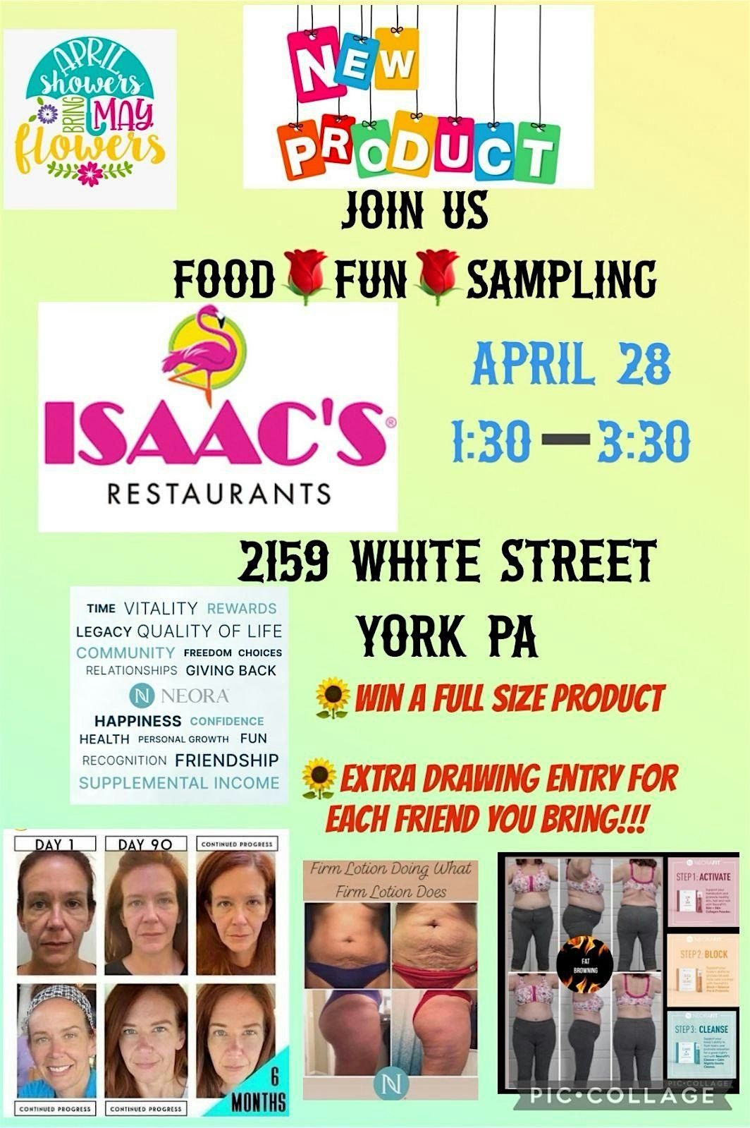 Free Neora Sip & Sample Showcase, Isaac's Craft Kitchen & Brewery ...