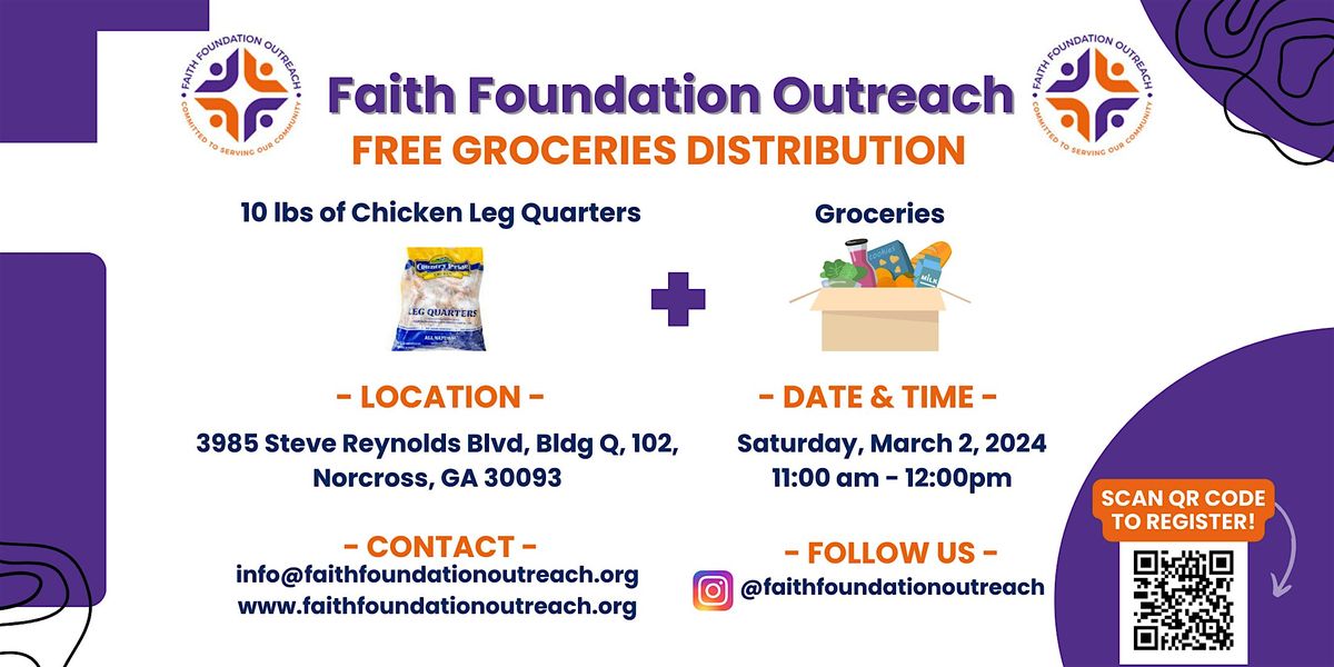 FREE GROCERIES DISTRIBUTION!!!, RCCG JESUS TREASURE HOUSE, Norcross, 2 ...