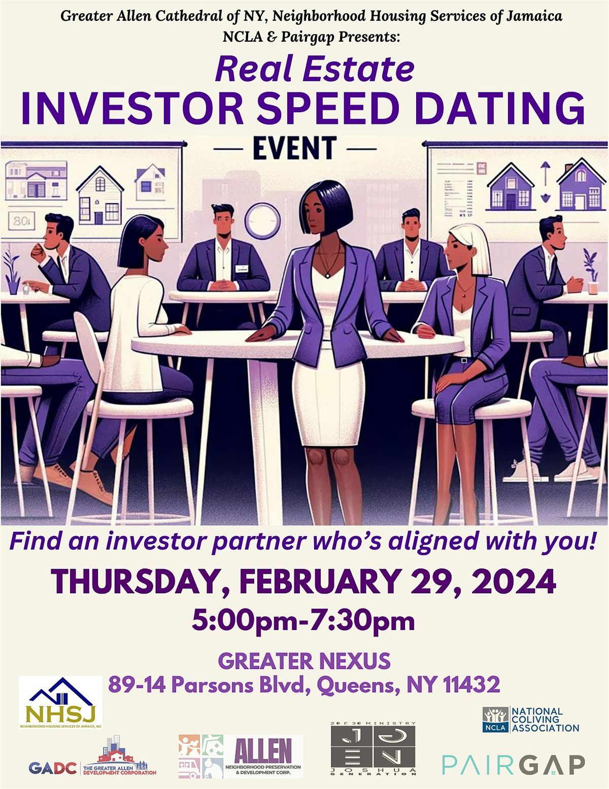 Real Estate Investor Speed Dating Event, Greater Nexus, Queens, 29 ...