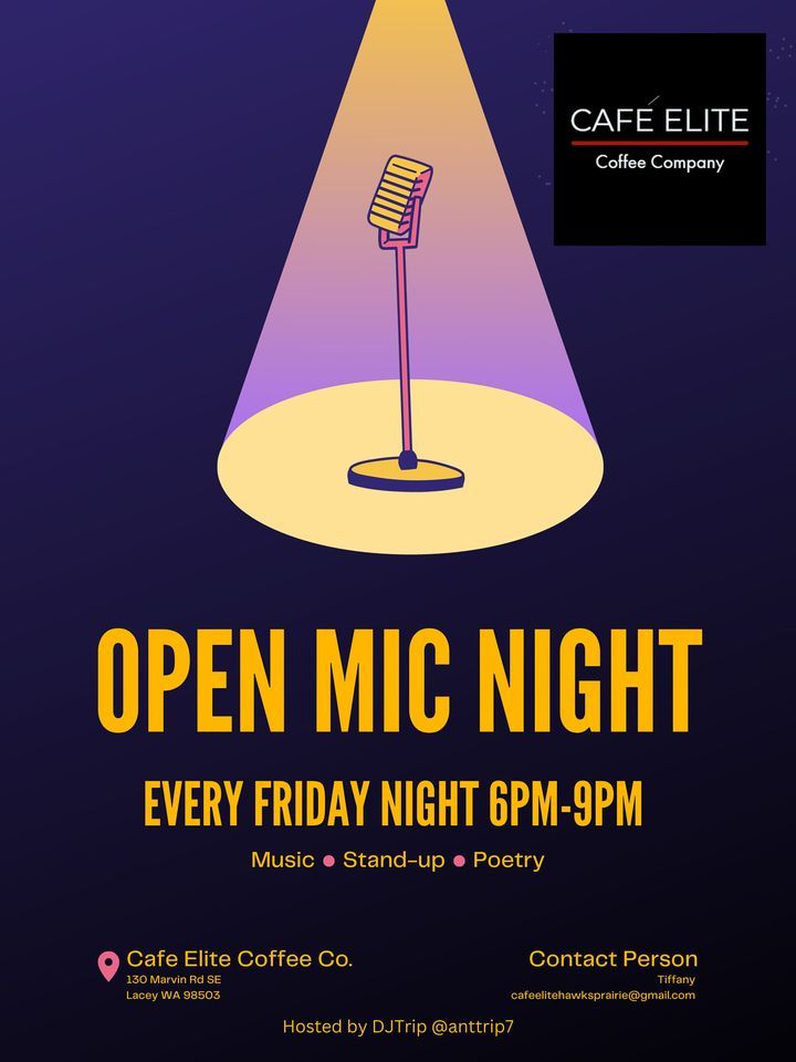 Open Mic Night, Cafe Elite (HawksPrairie), Lacey, 16 February 2024 ...