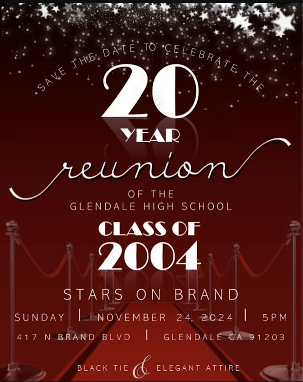 GHS Class of 2004 - 20 Year Reunion, Stars On Brand | Banquet Hall ...